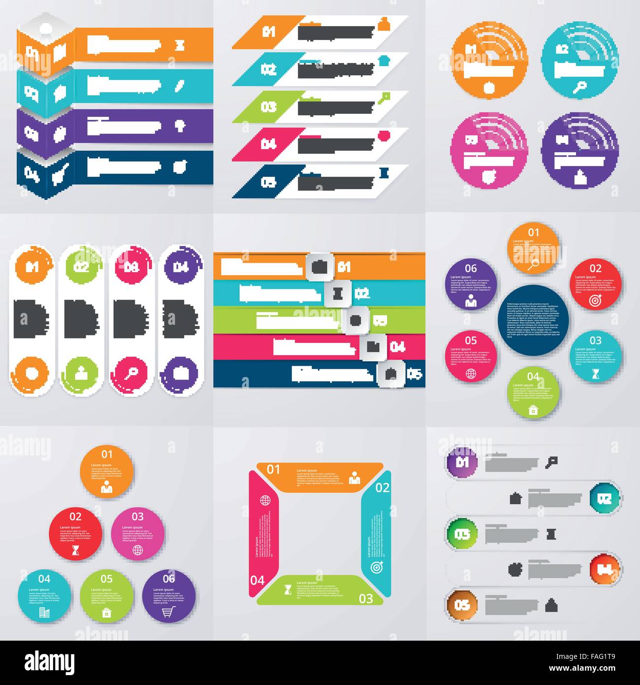 Stock Vector set of infographics Stock Vector Image & Art - Alamy