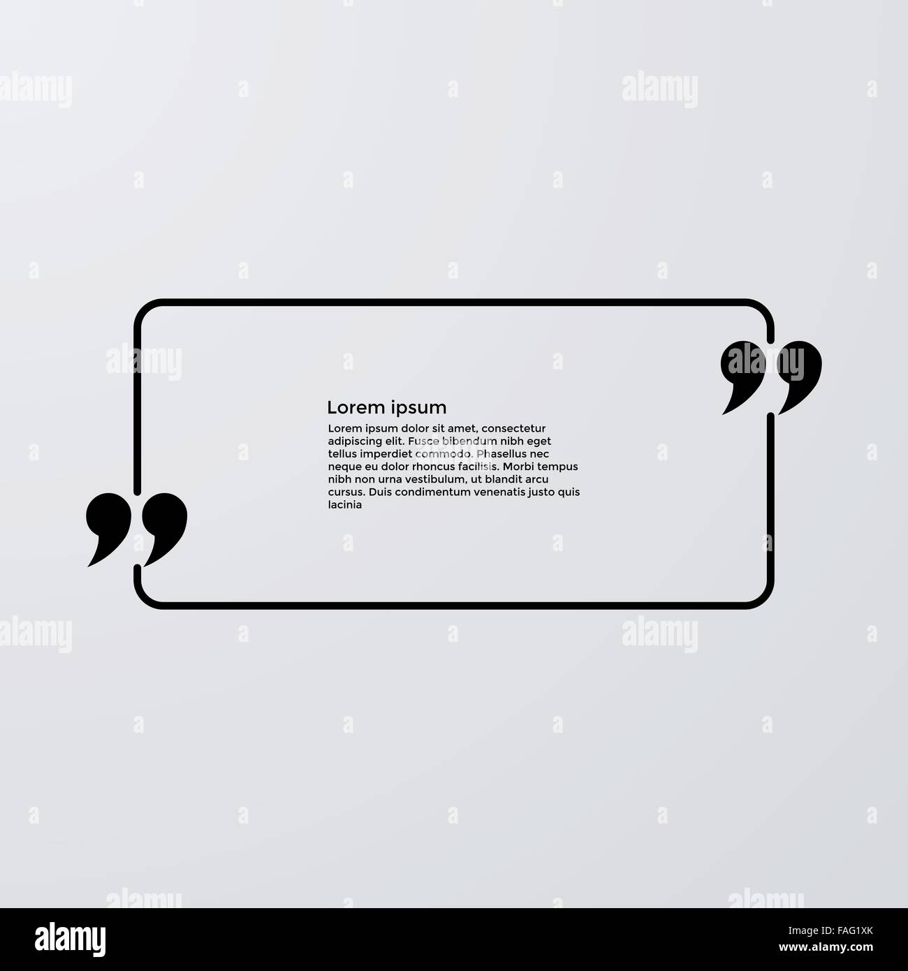 Quote of the text in box Stock Vector Image & Art - Alamy