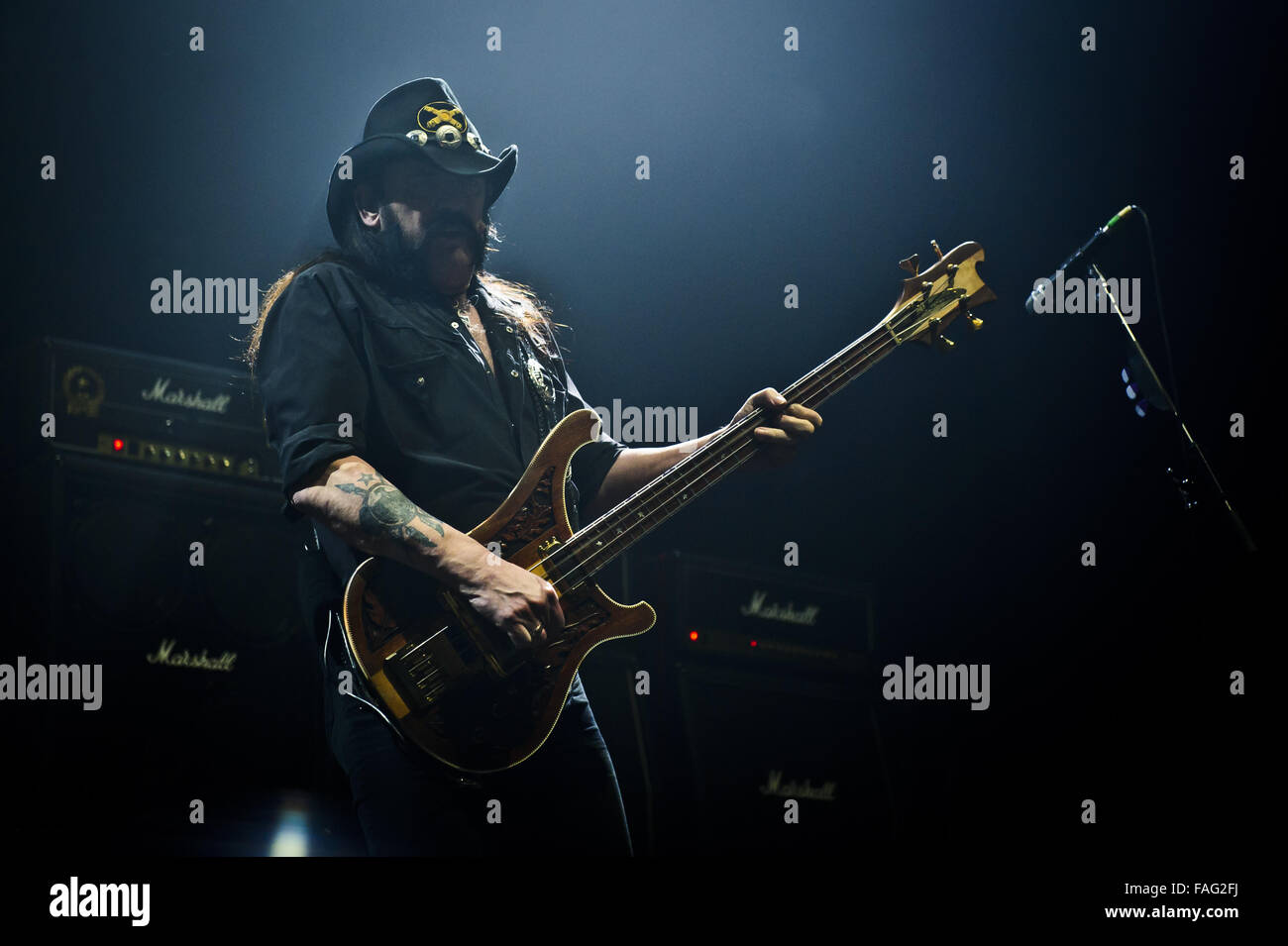File. 29th Dec, 2015. IAN 'LEMMY' KILMISTER, founding member and singer ...