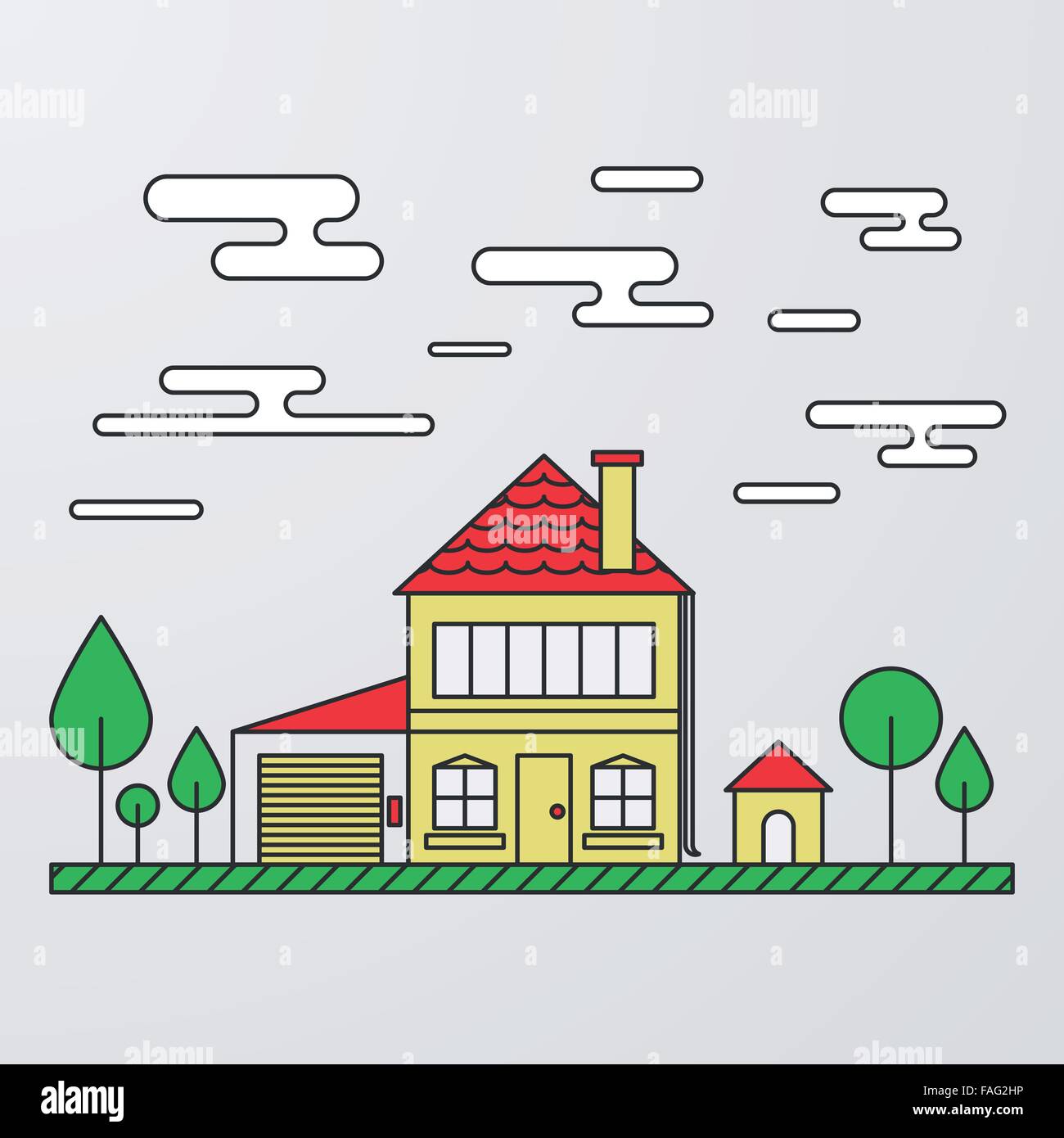 Vector illustration of a linear design Stock Vector Image & Art - Alamy