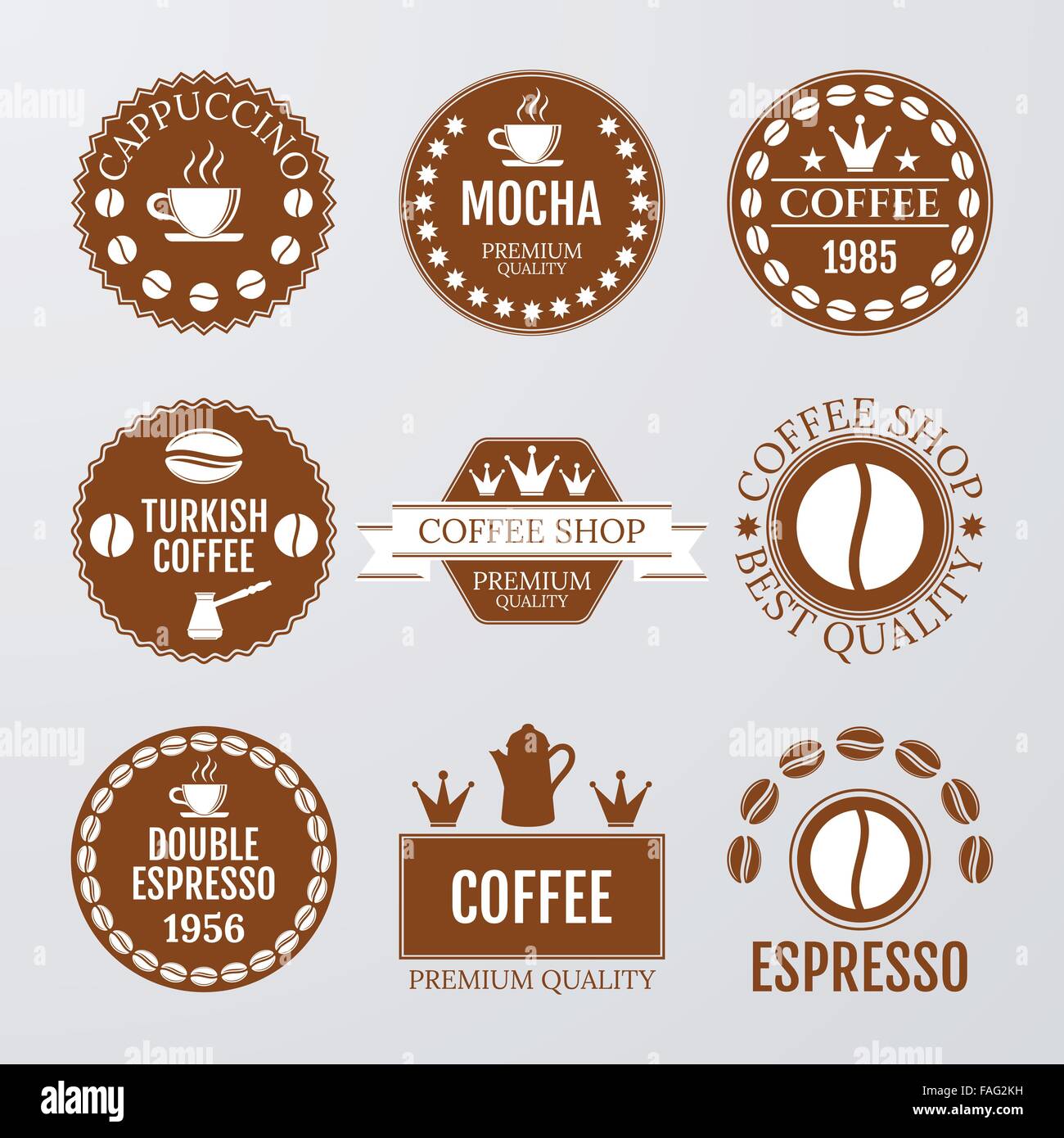 Vector illustration set of logos Stock Vector Image & Art - Alamy