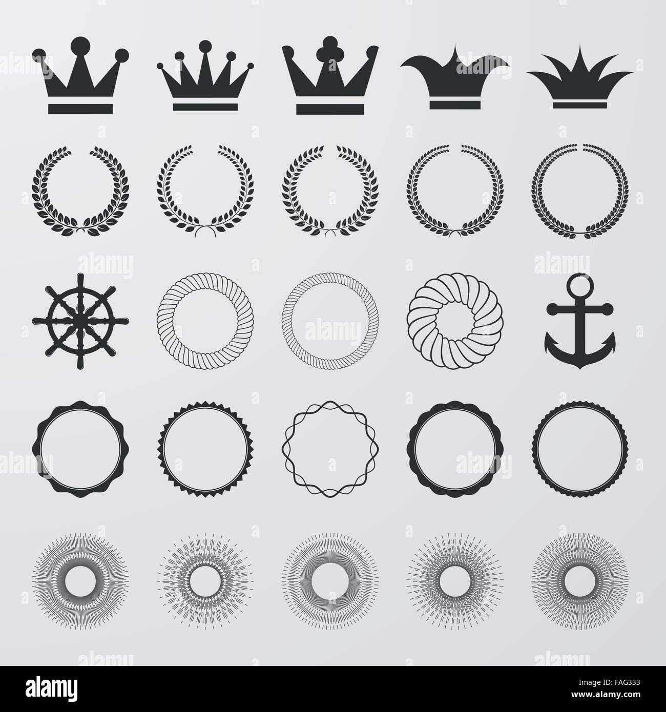 Vector illustration of a set elements Stock Vector Image & Art - Alamy