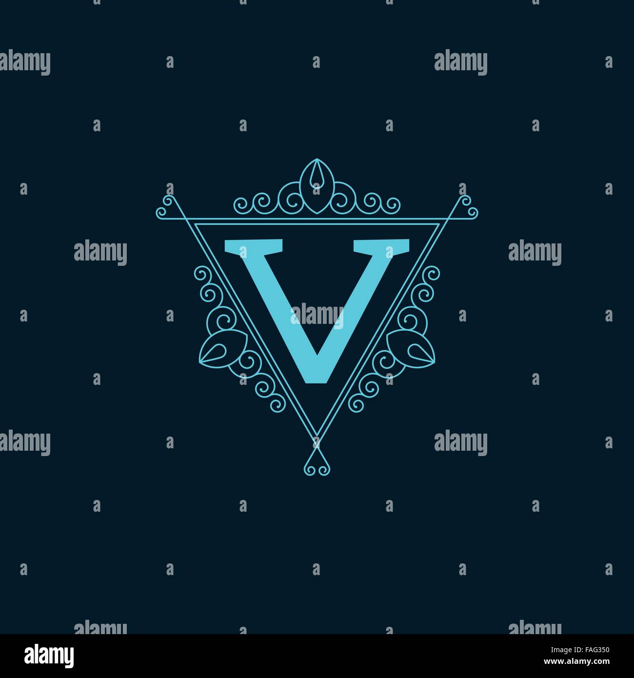 Vector illustration monogram design Stock Vector Image & Art - Alamy