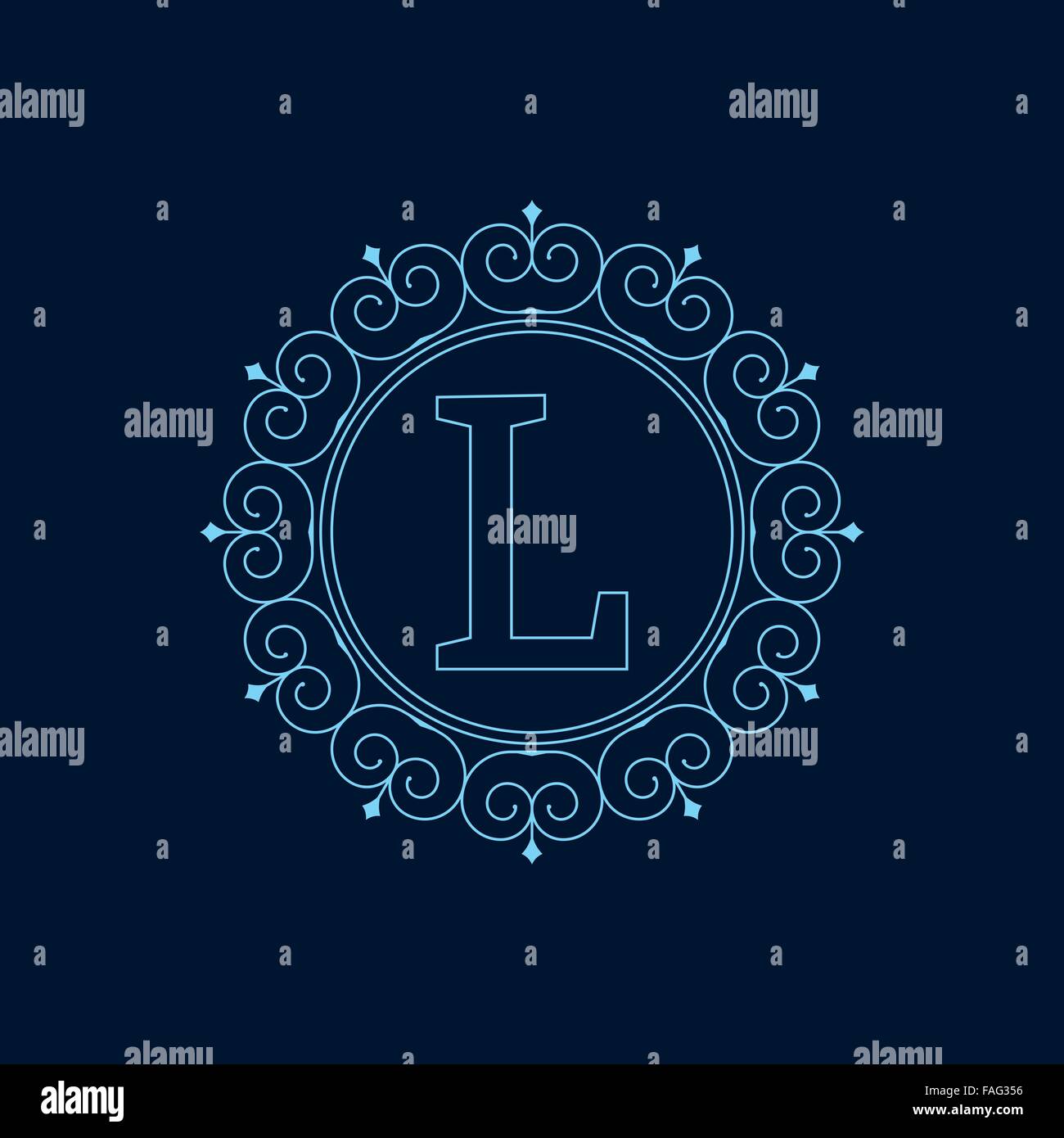 Vector illustration monogram design Stock Vector Image & Art - Alamy