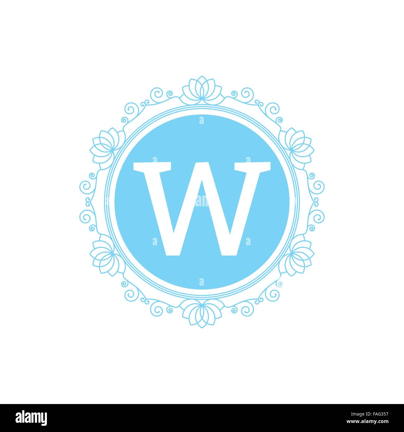 Vector illustration monogram design Stock Vector Image & Art - Alamy