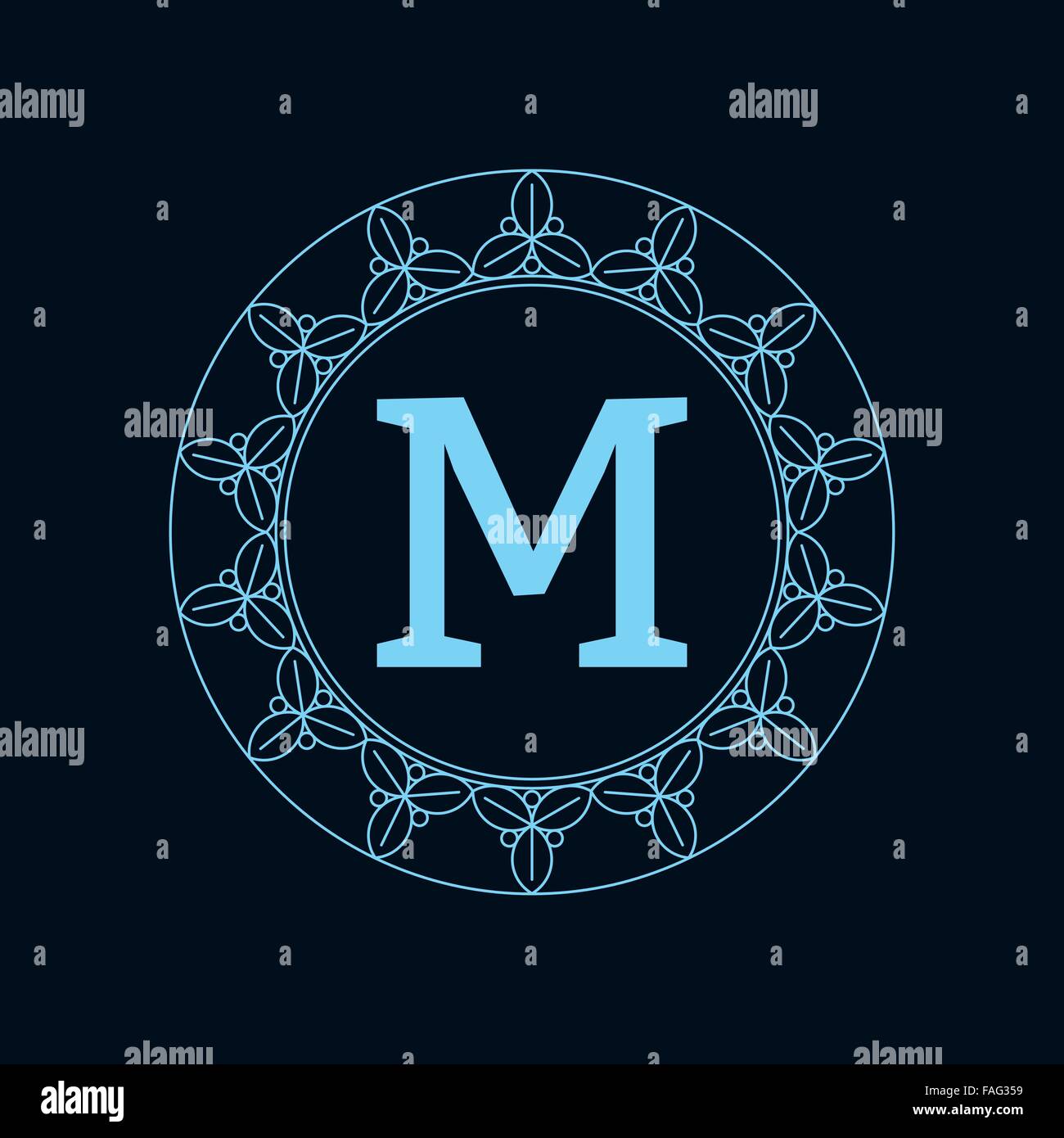 Vector illustration monogram design Stock Vector Image & Art - Alamy