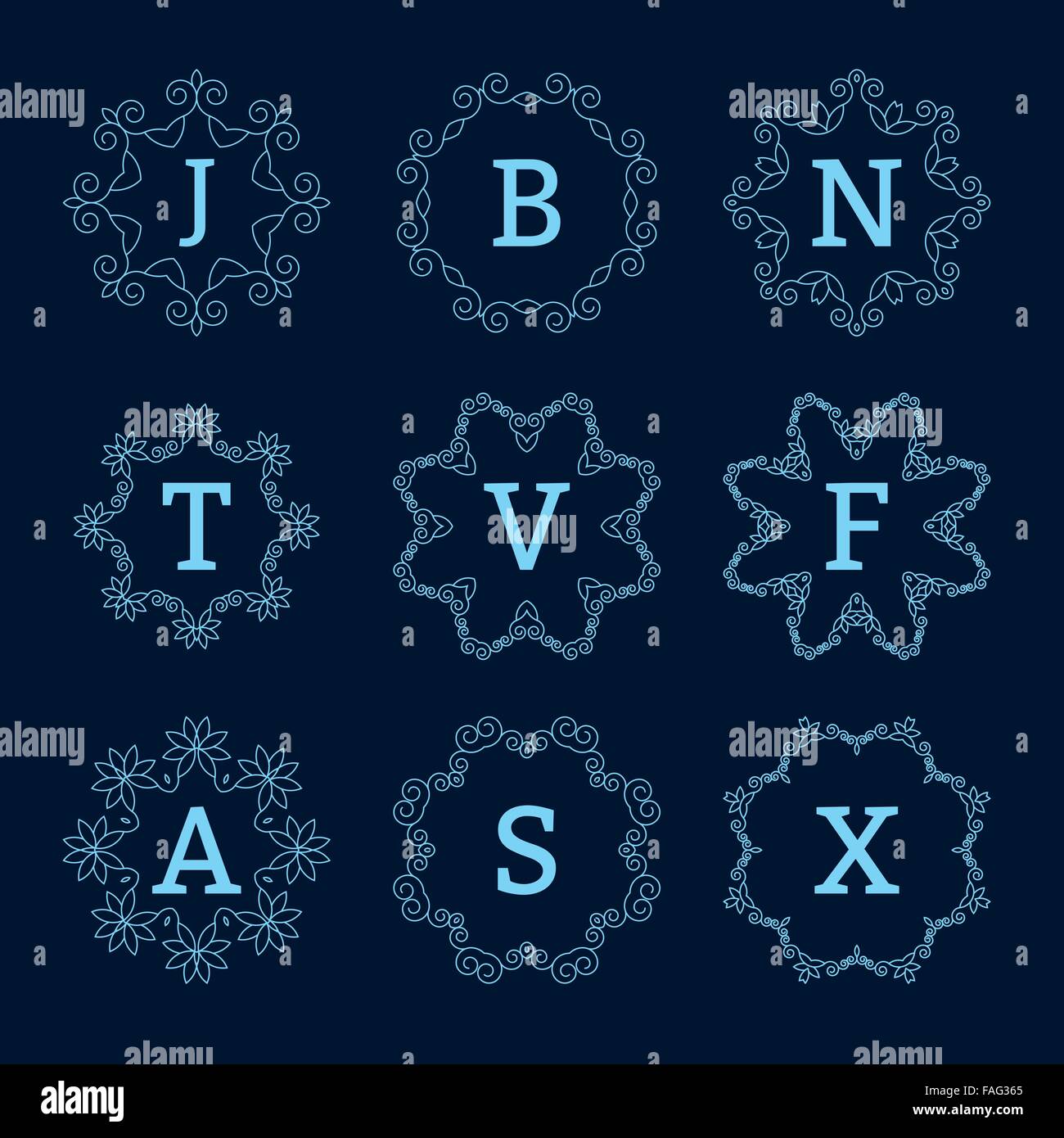 Vector illustration monogram design Stock Vector Image & Art - Alamy Vector illustration monogram design Stock Vector Image & Art - Alamy