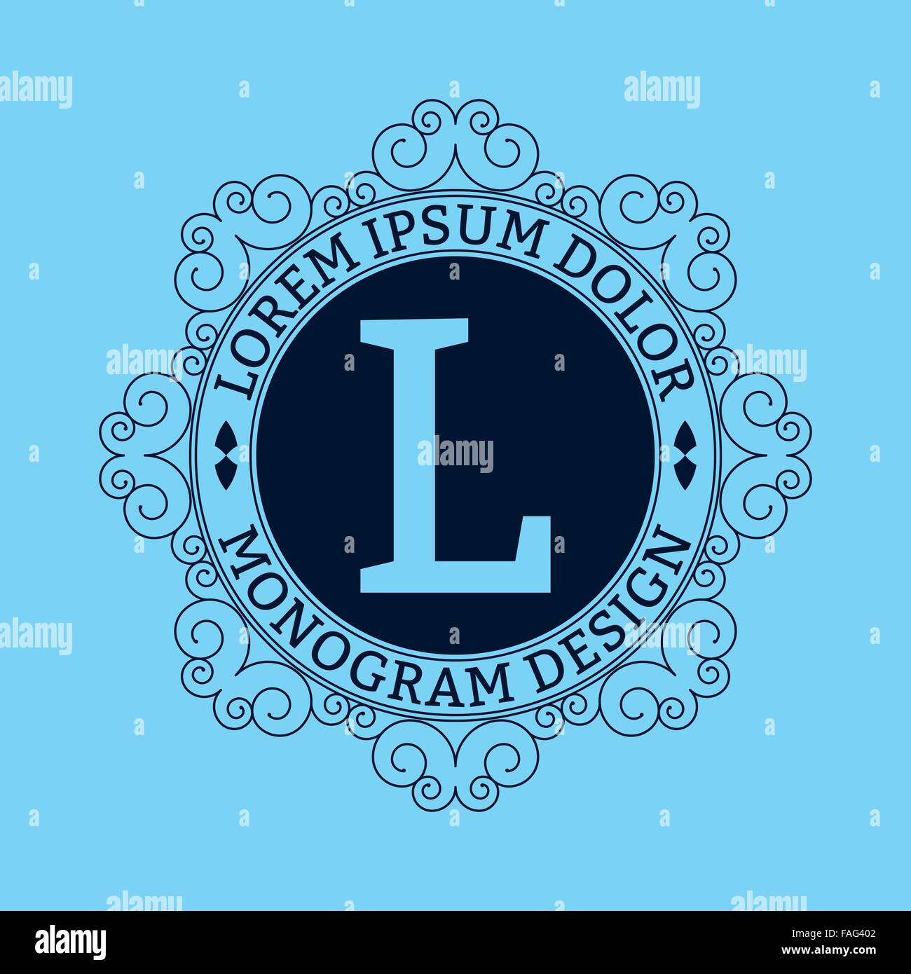 Vector illustration monogram design Stock Vector Image & Art - Alamy