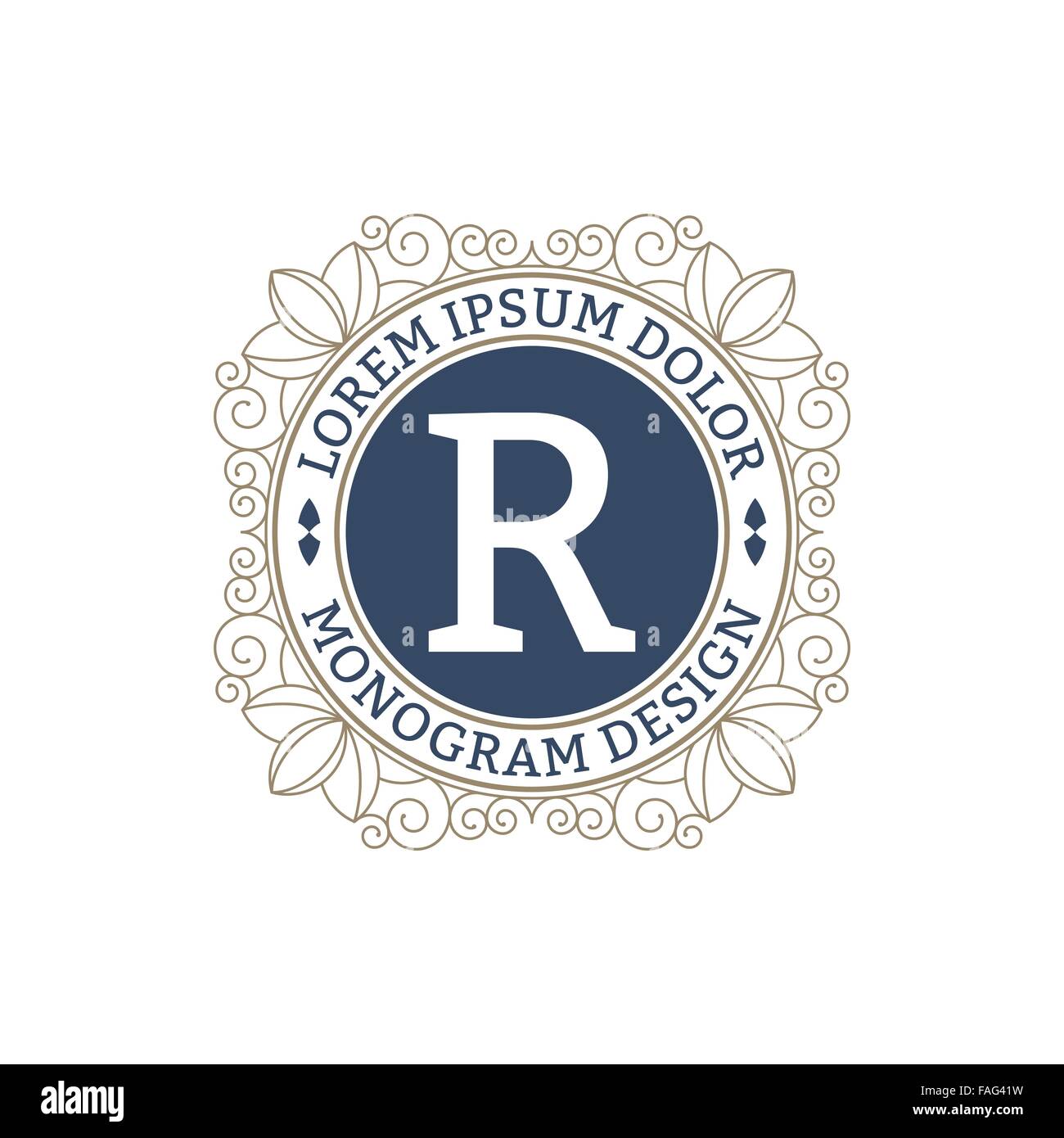 Vector illustration monogram design Stock Vector Image & Art - Alamy