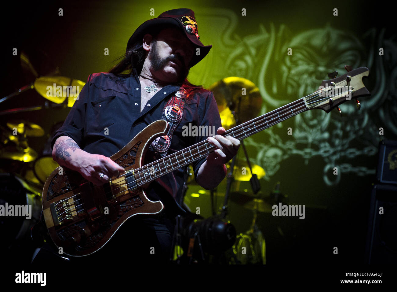 File. 29th Dec, 2015. IAN 'LEMMY' KILMISTER, founding member and singer ...