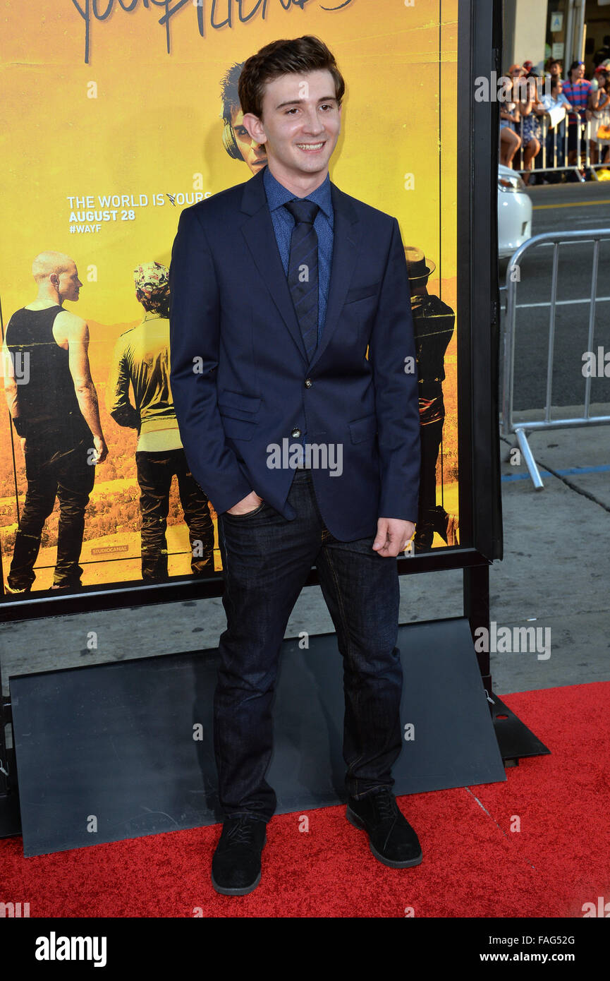 LOS ANGELES, CA - AUGUST 20, 2015: Actor Alex Shaffer at the Los ...