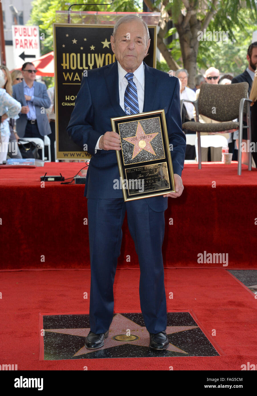 LOS ANGELES, CA - AUGUST 27, 2015: Music executive Joe Smith was ...