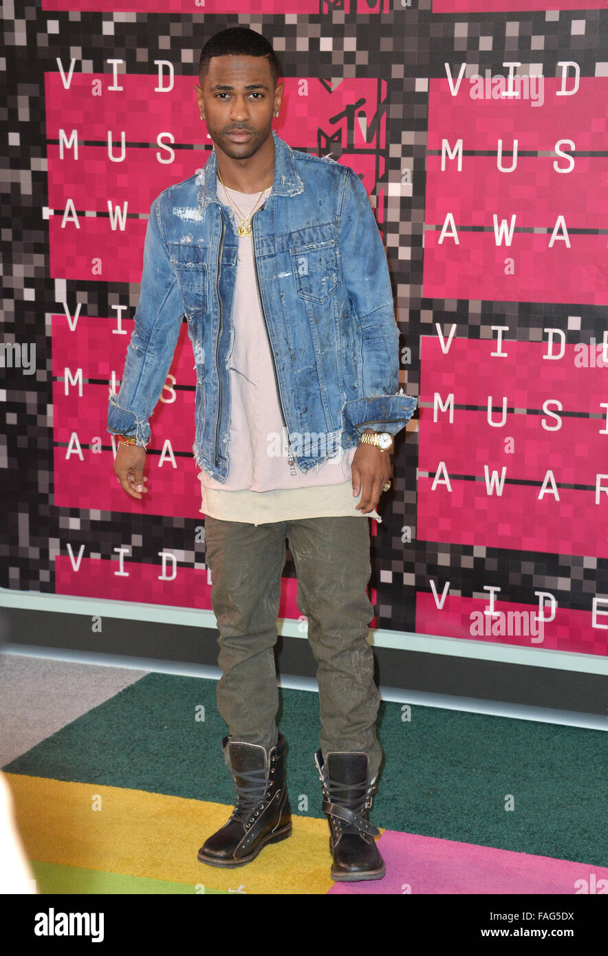 LOS ANGELES, CA - AUGUST 30, 2015: Rapper Big Sean at the 2015 MTV ...