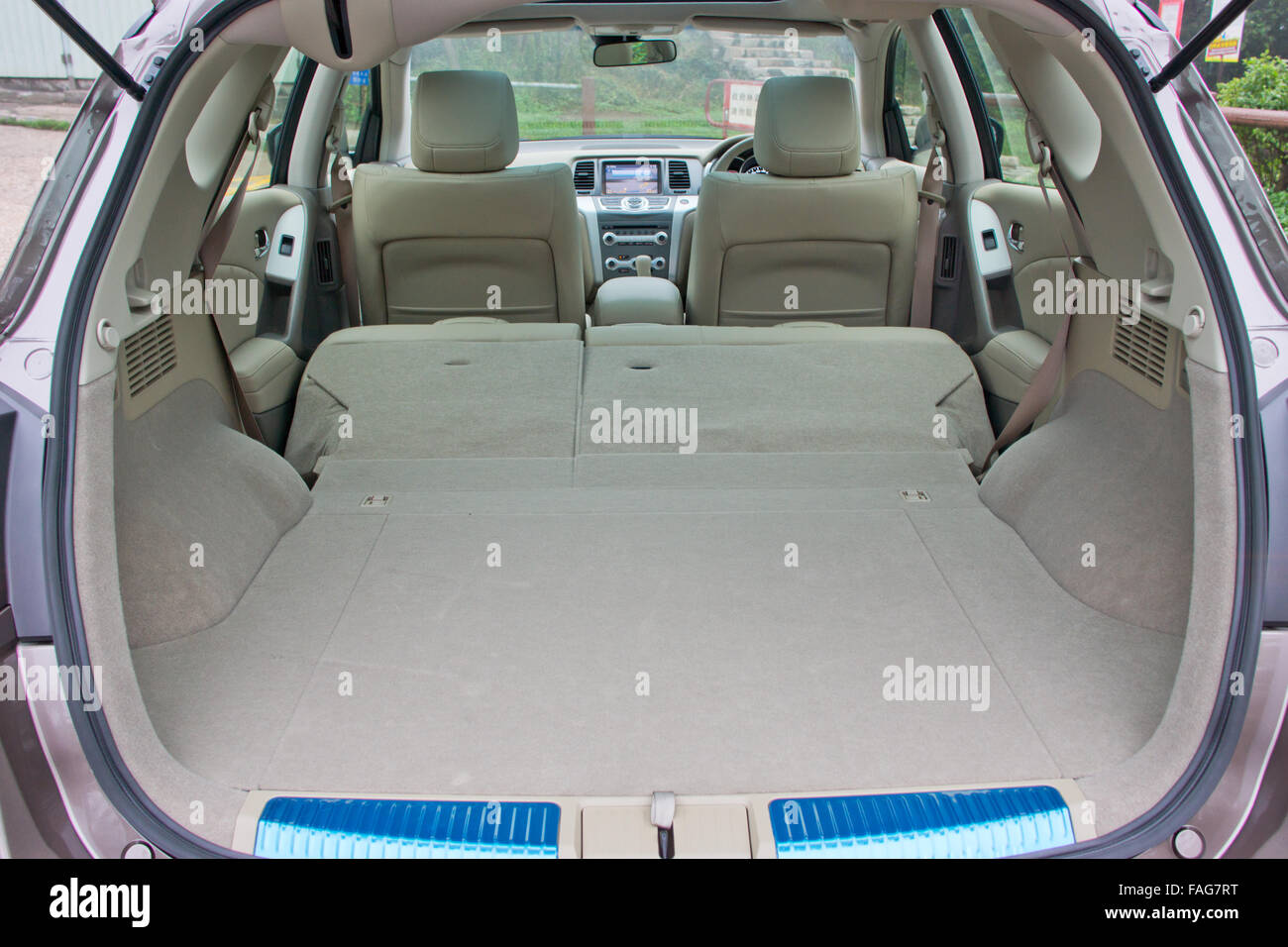 Hatchback car trunke for store luggage Stock Photo - Alamy