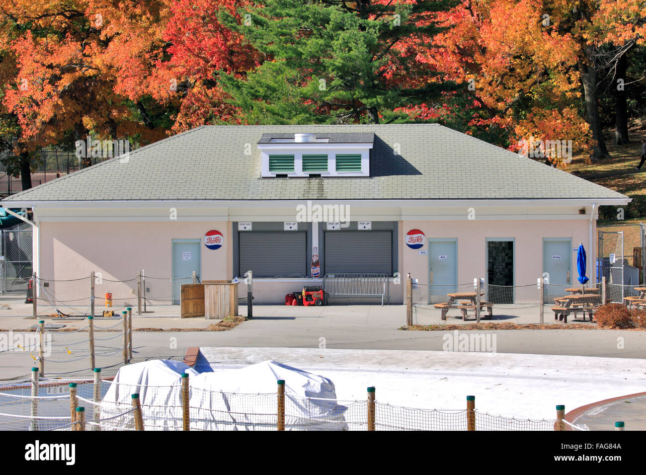 Snack bar closed for the season Tibbetts Brook Park Yonkers New York ...