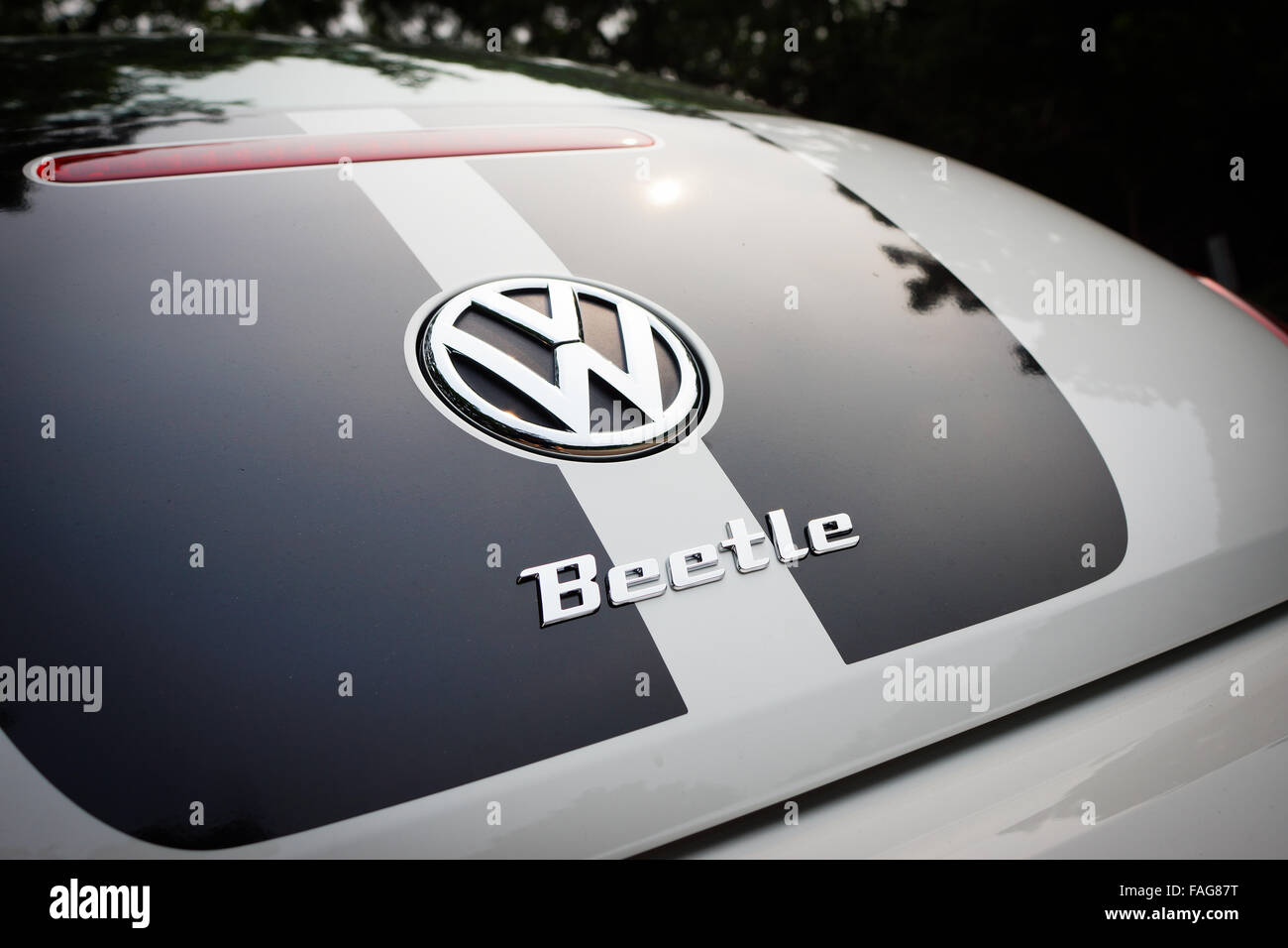 Hong Kong, China Aug 7, 2012 : Volkswagen Beetle logo on Aug 7 2012 in ...