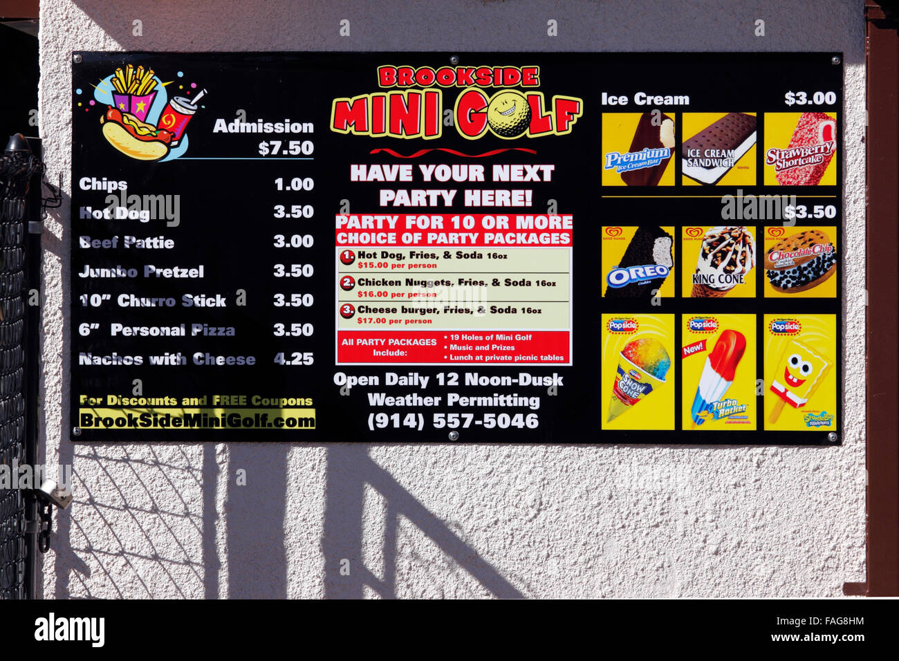 Snack bar menu hi-res stock photography and images - Alamy