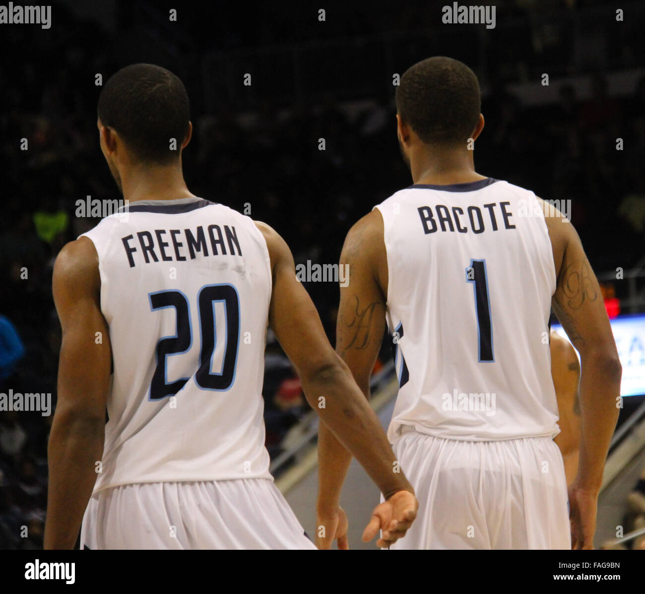 Norfolk, VA, USA. 29th Dec, 2015. Seniors Old Dominion Monarchs guard ...