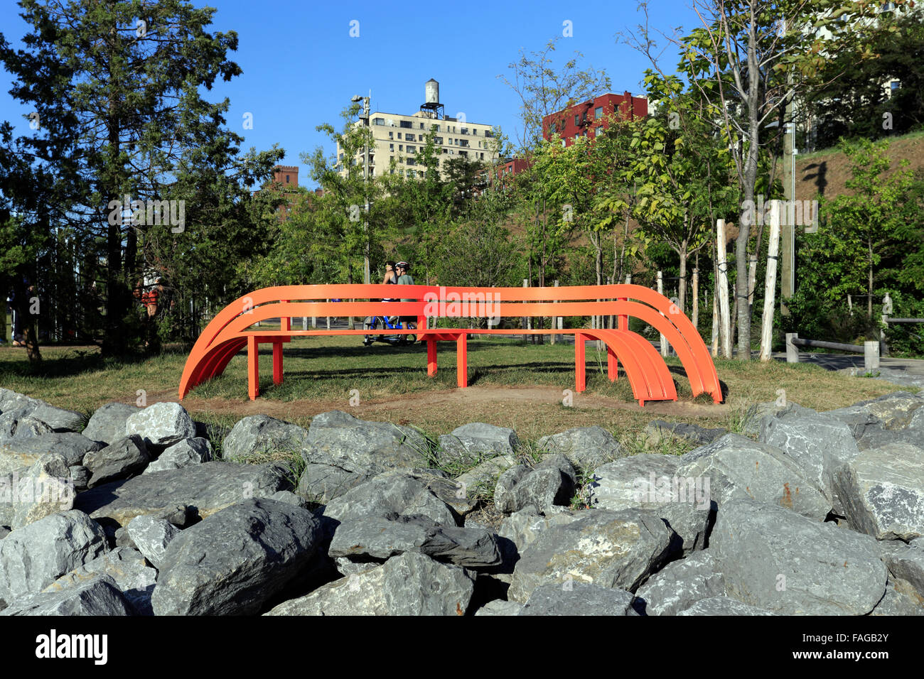 Brooklyn Bridge Park Brooklyn waterfront New York City Stock Photo - Alamy