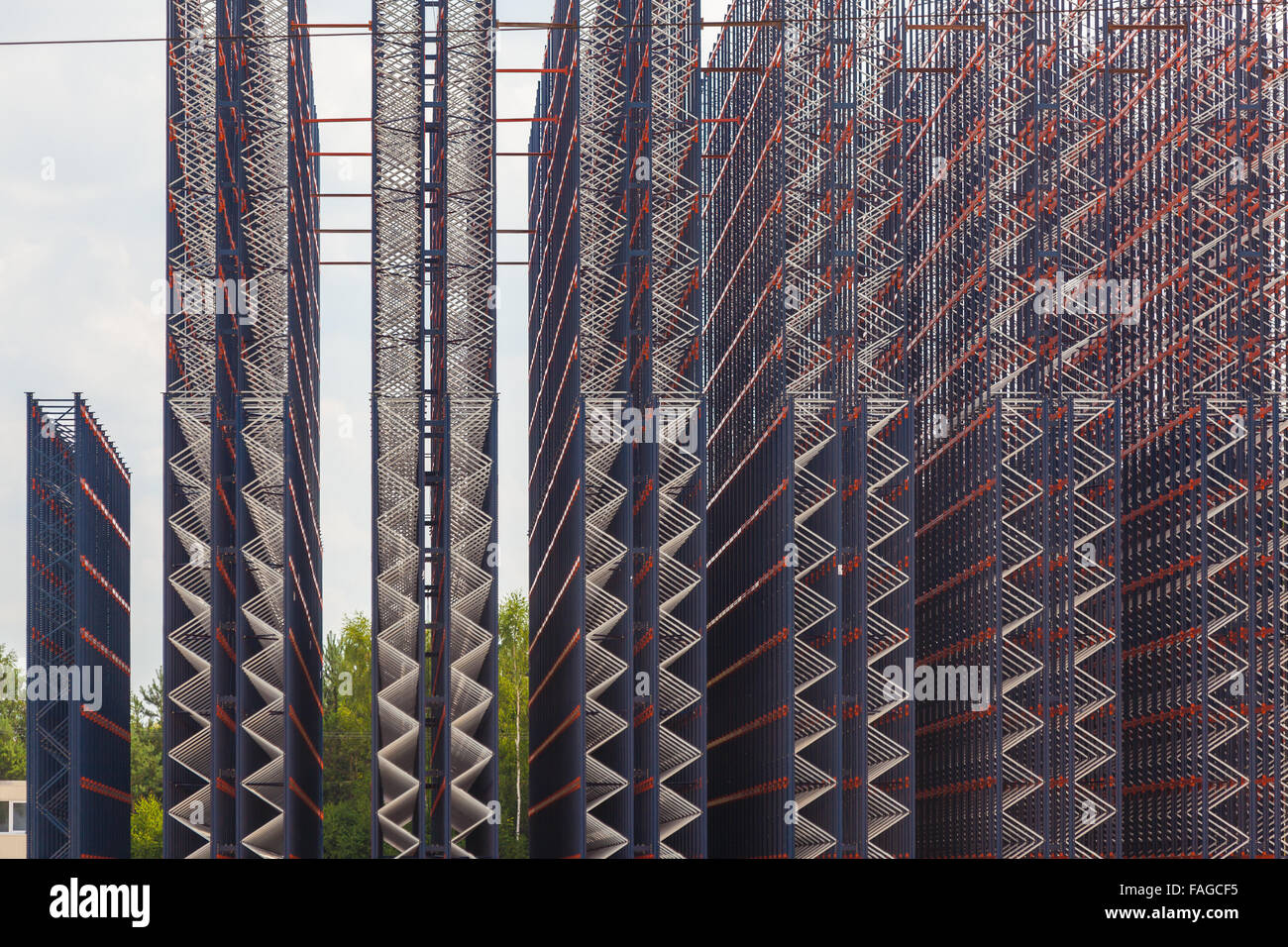 Metal industrial construction on the sky background Stock Photo - Alamy