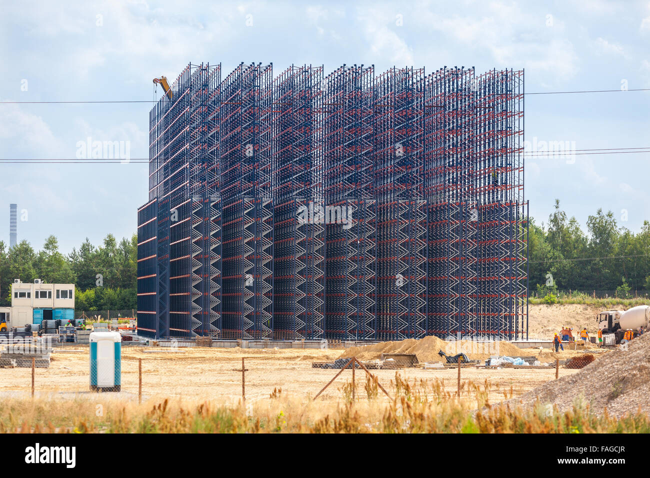 Metal industrial construction on the sky background Stock Photo - Alamy