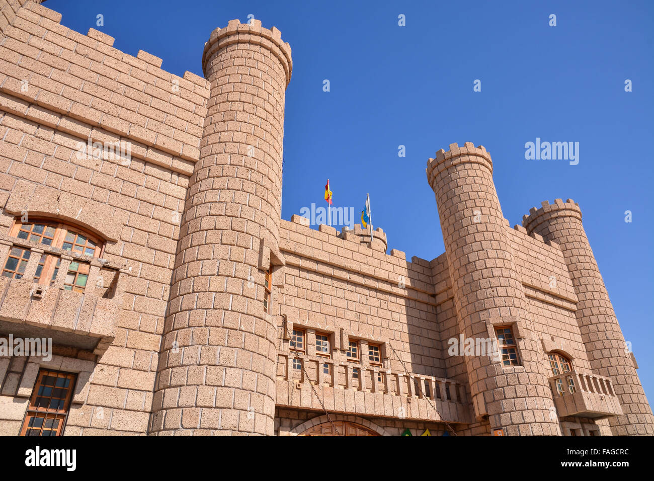 Medieval Brown Castle Stock Photo - Alamy