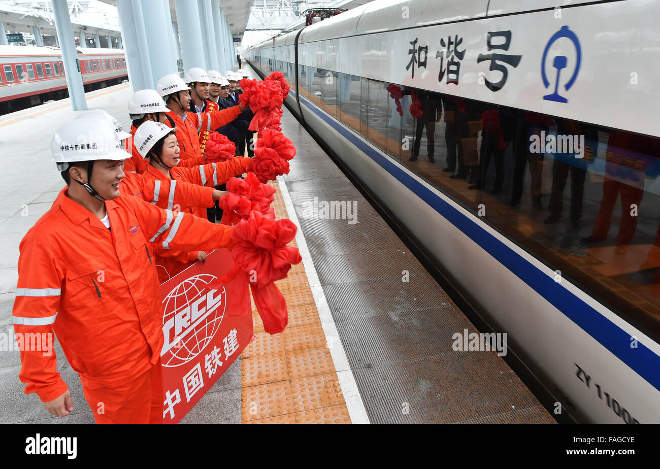 Haikou, China's Hainan Province. 30th Dec, 2015. Constructors of the ...
