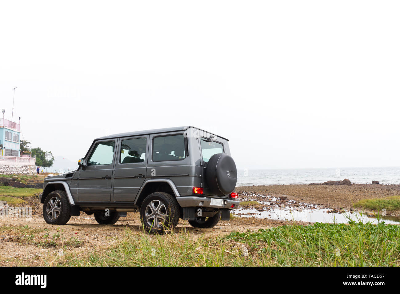 Hong Kong, China OCT 29, 2012 : Mercedes-Benz G-Class test drive on OCT ...