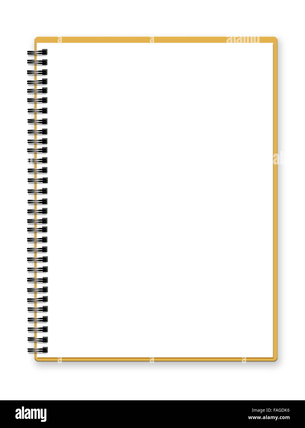 Blank Spiral notebook Stock Photo - Alamy