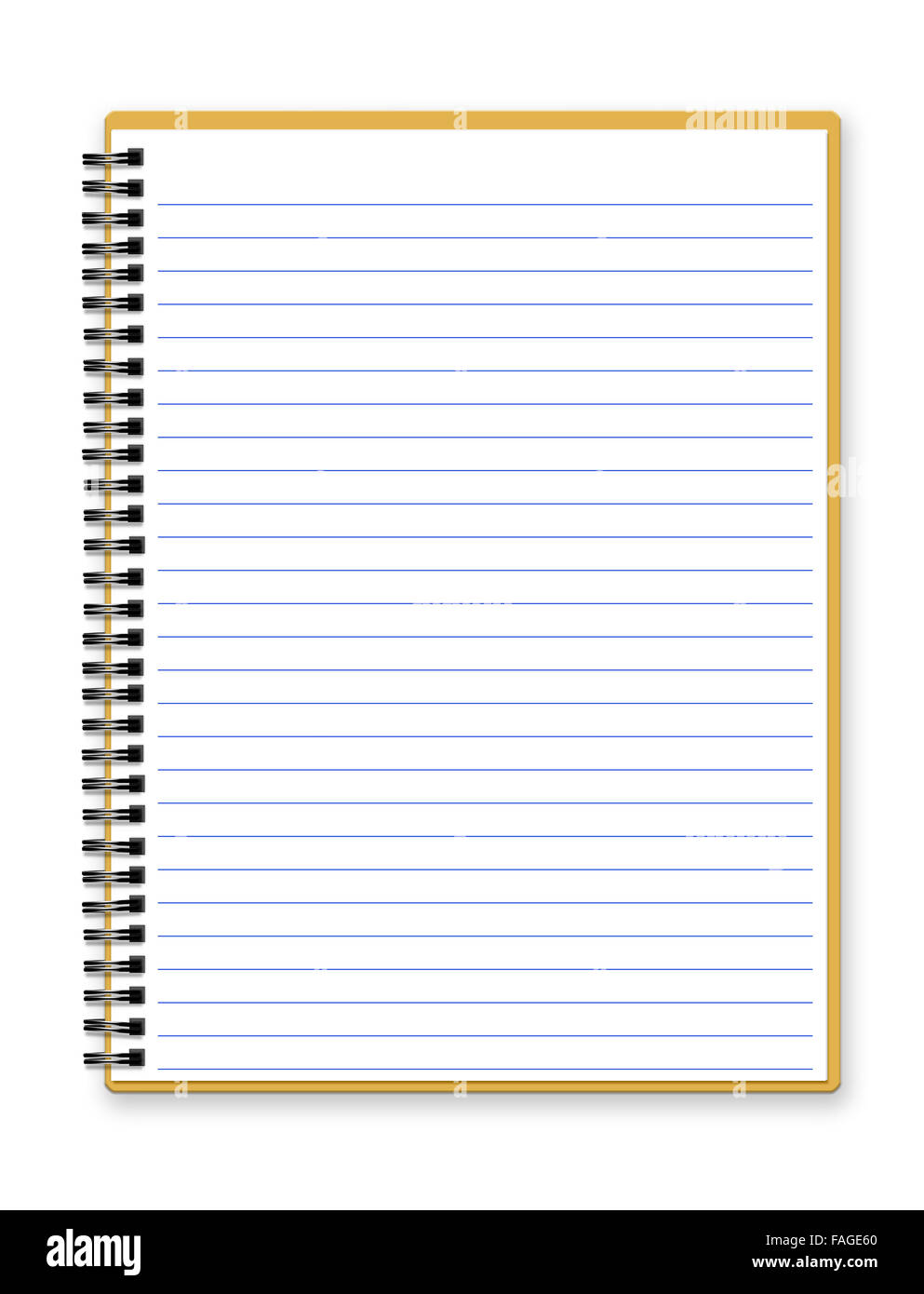 Blank Spiral notebook Stock Photo - Alamy