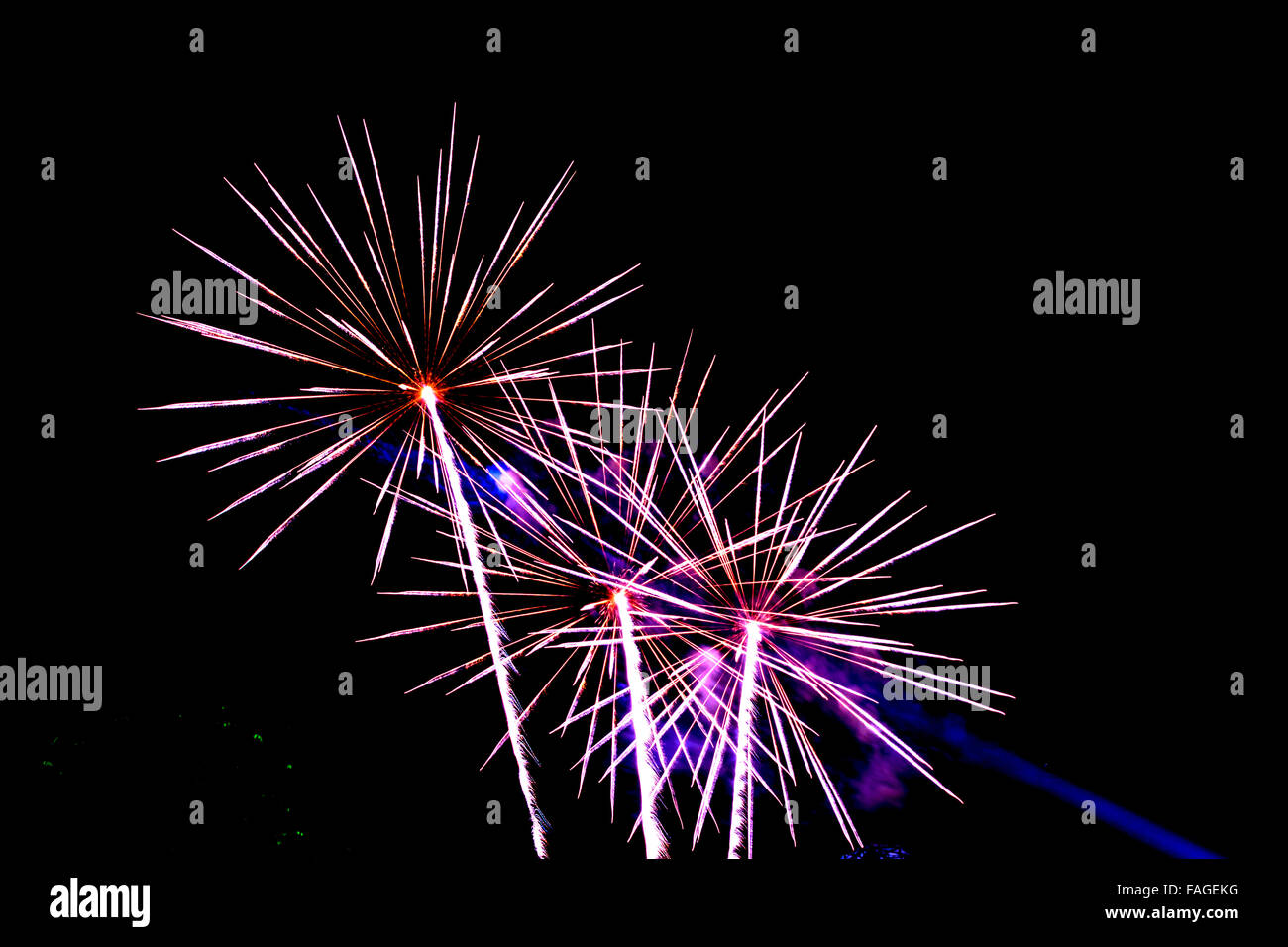 Fireworks Celebration at night Stock Photo - Alamy