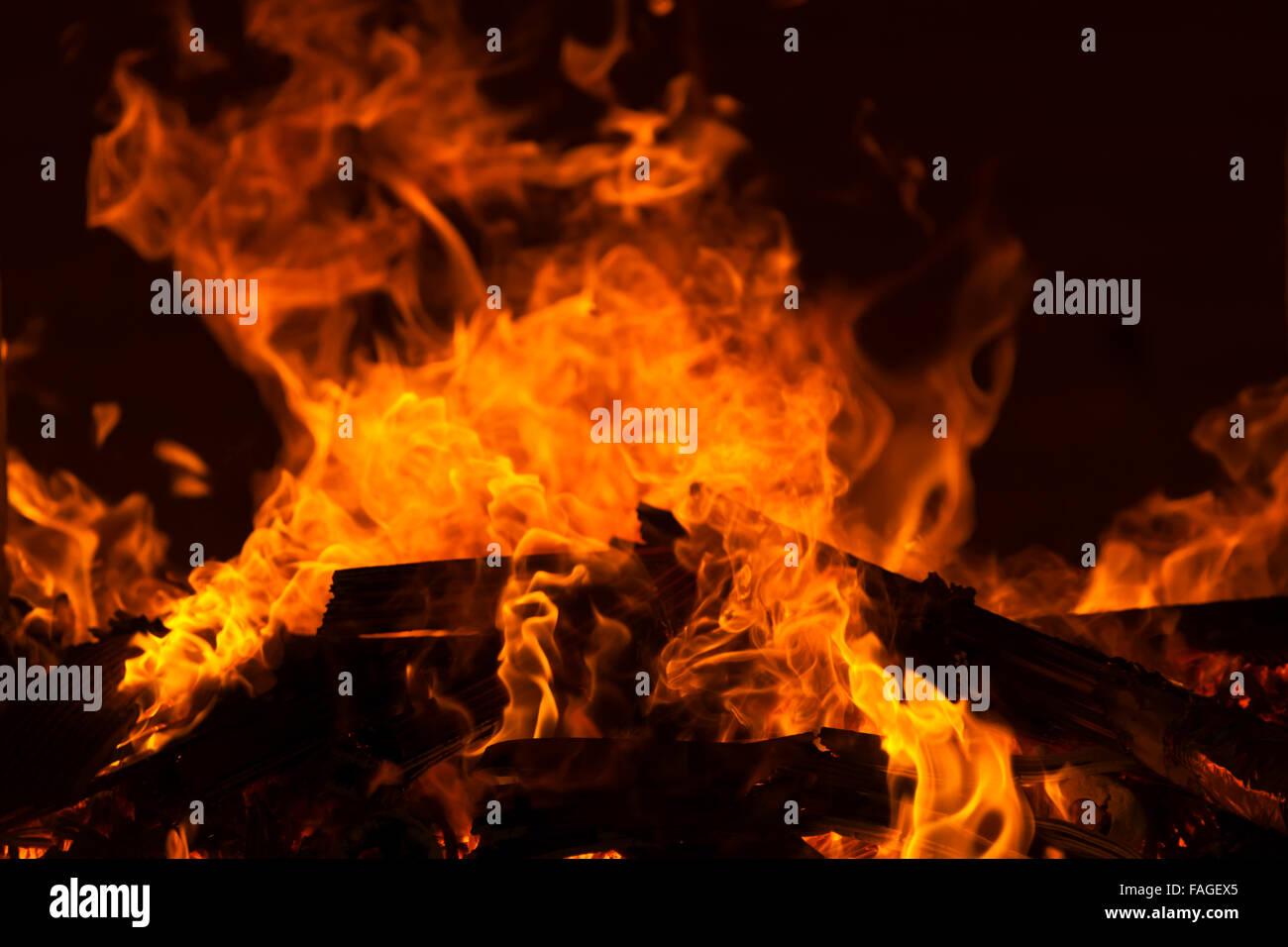 Fire burning, China Stock Photo - Alamy