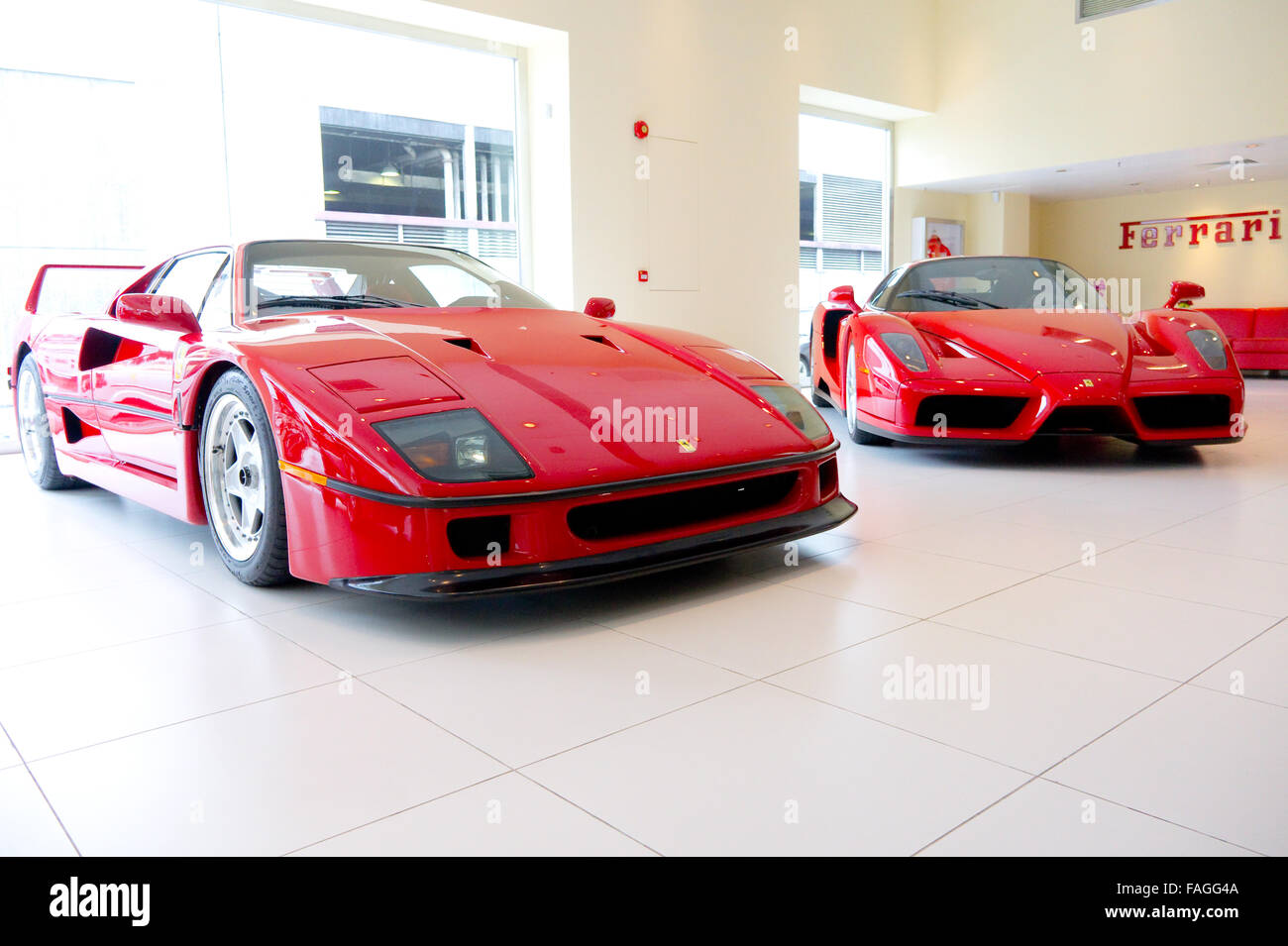 Hong Kong, China OCT 15, 2010 : Ferrari Classic Car showroom display on ...