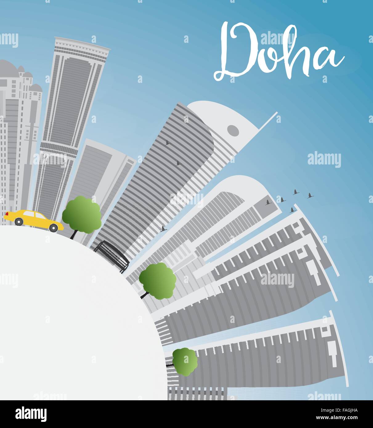 Buildings qatar state Stock Vector Images - Alamy