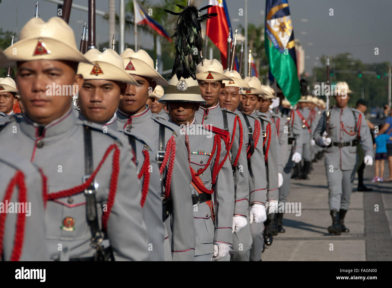 Manila, Philippines. 30th Dec, 2015. Members of the Armed Forces of the ...