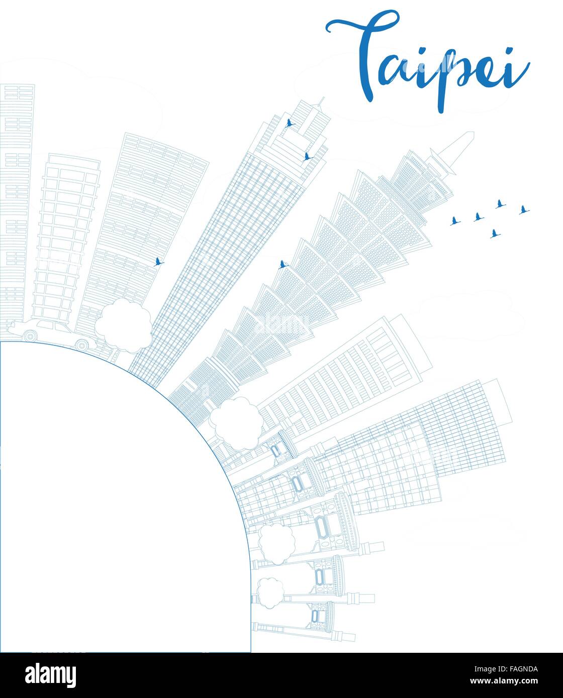 Taipei concept background outline Stock Vector Images - Alamy