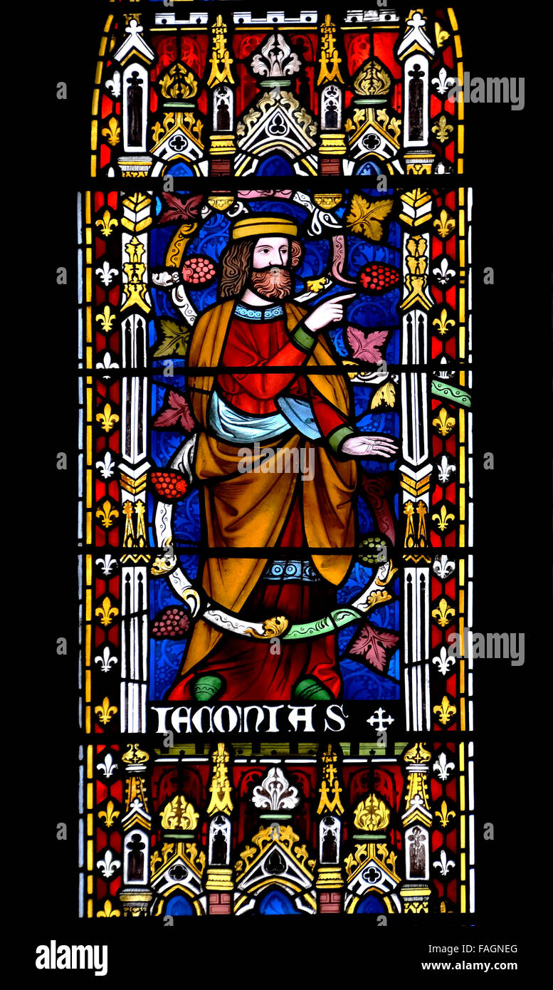 London, England, UK. All Saints Church, Margaret Street. Stained glass ...