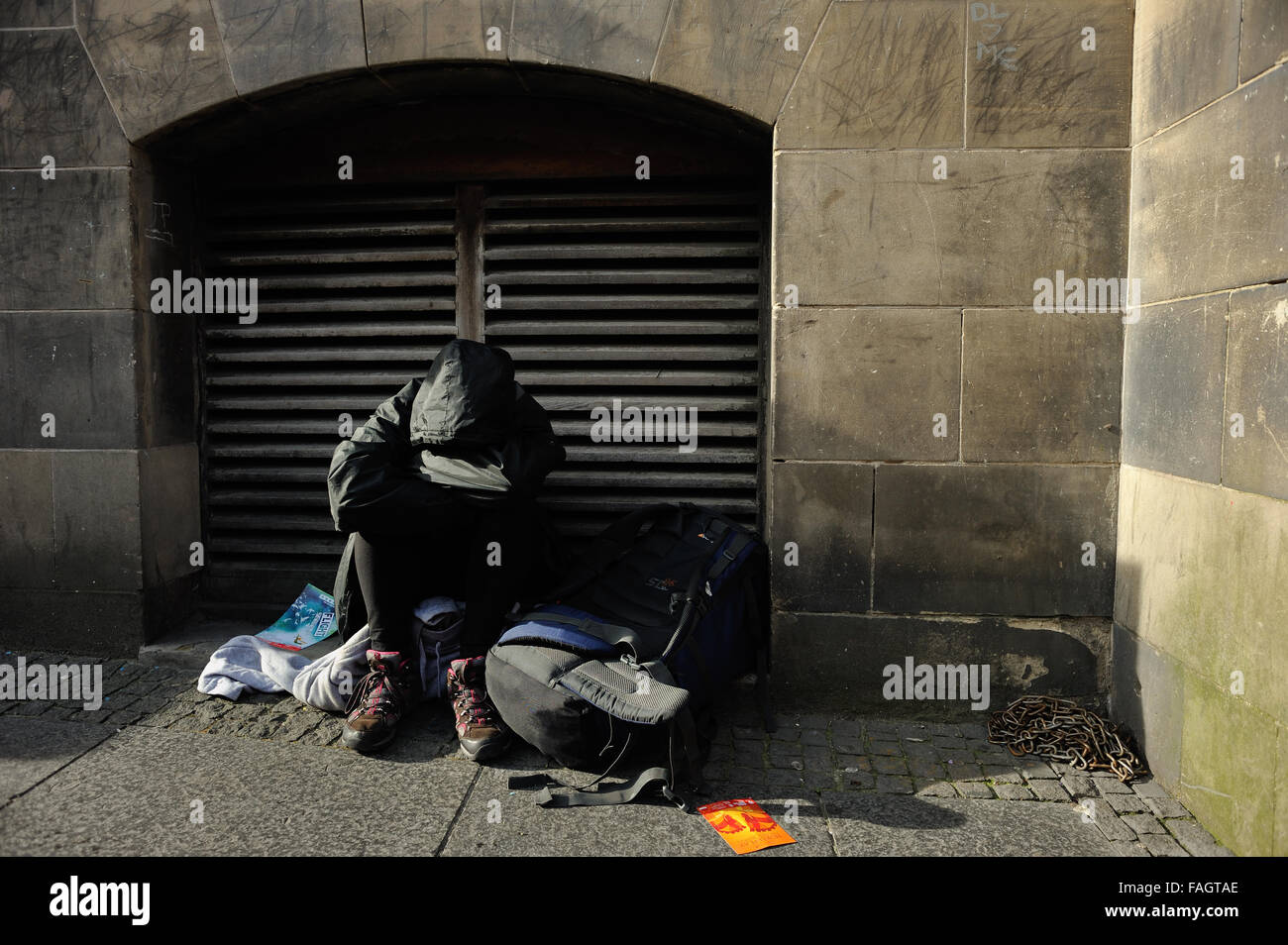 Woman homeless living rough hi-res stock photography and images - Alamy
