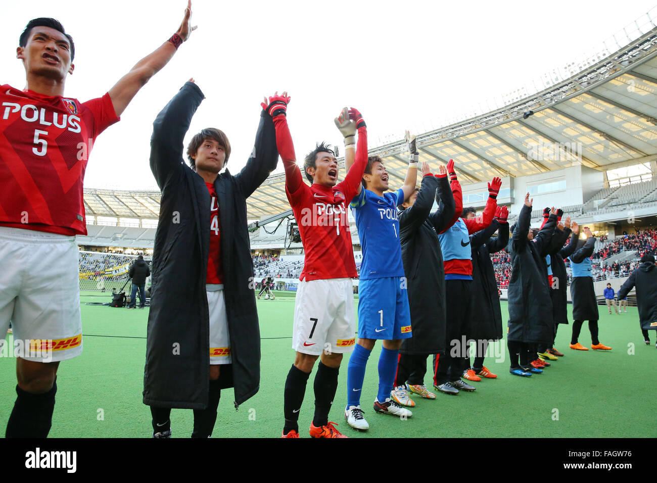 Ajinomoto Stadium, Tokyo, Japan. 29th Dec, 2015. Urawa Reds team group ...