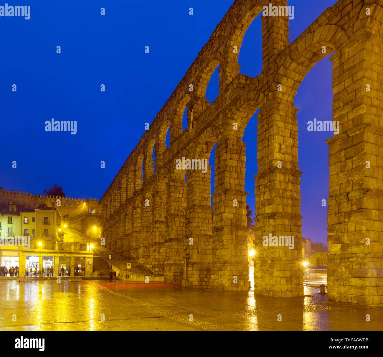 Old roman aqueduct in Segovia. Spain Stock Photo - Alamy