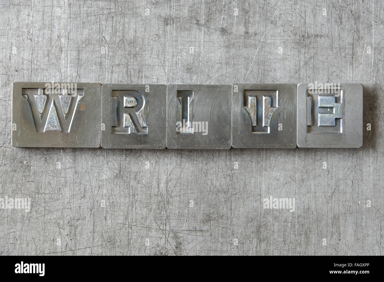 old vintage letters from vintage press, write Stock Photo - Alamy