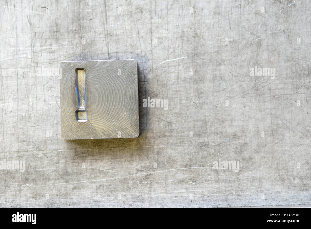 old vintage letters from vintage press, exclamation mark Stock Photo ...