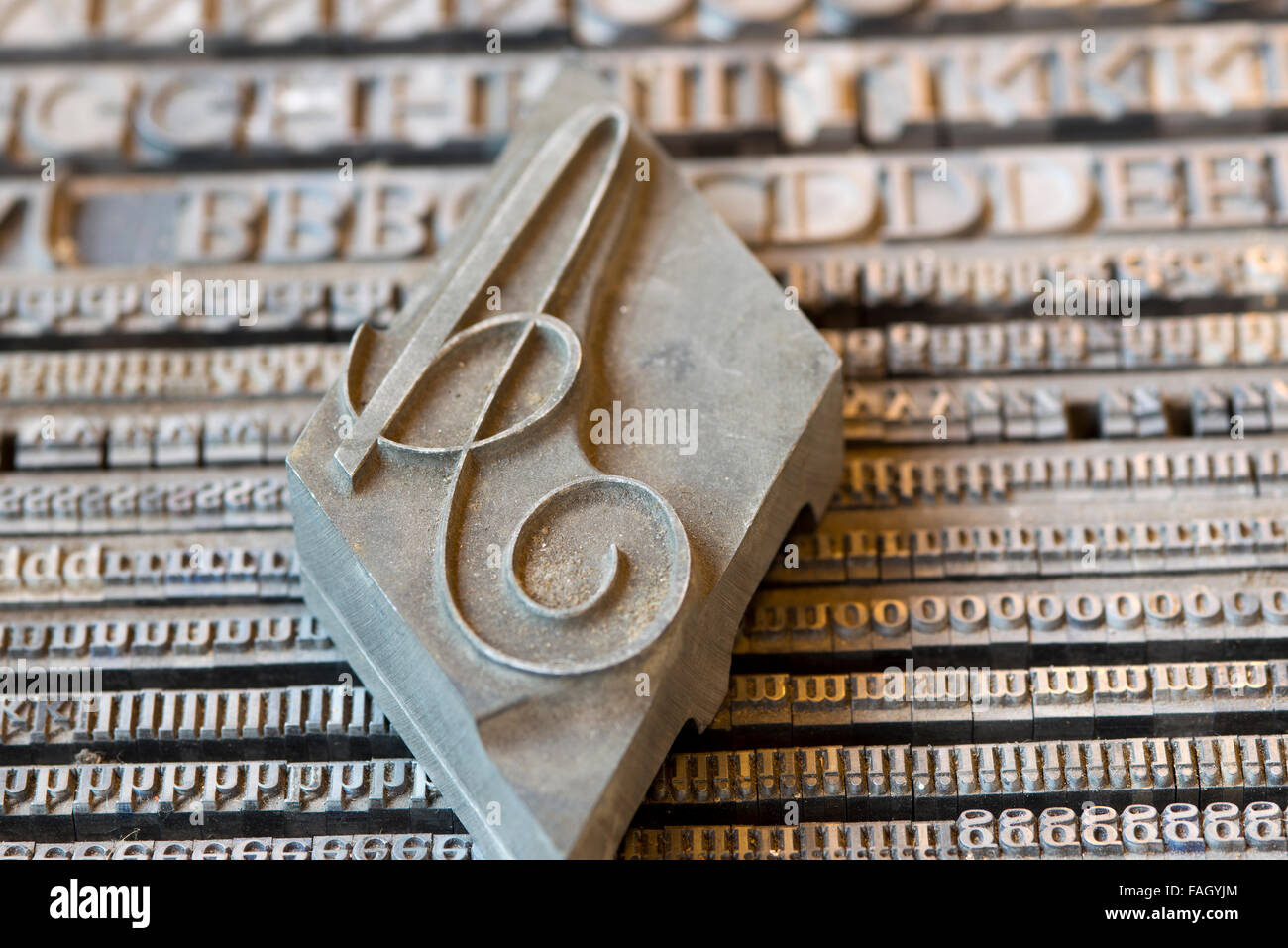 vintage letters from vintage press on vintage background Stock Photo ...