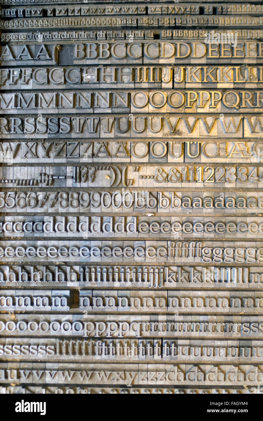 vintage letters from vintage press on vintage background Stock Photo ...