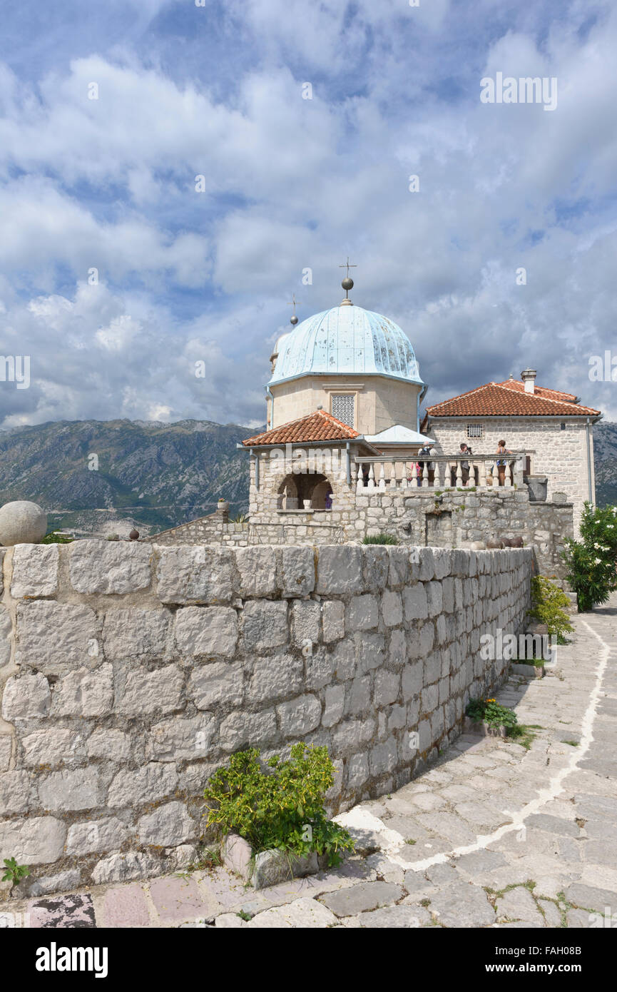 Exterior of our lady of the rocks church kotor hi-res stock photography ...