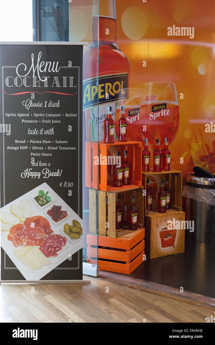 Aperol Cocktail menu Stock Photo - Alamy
