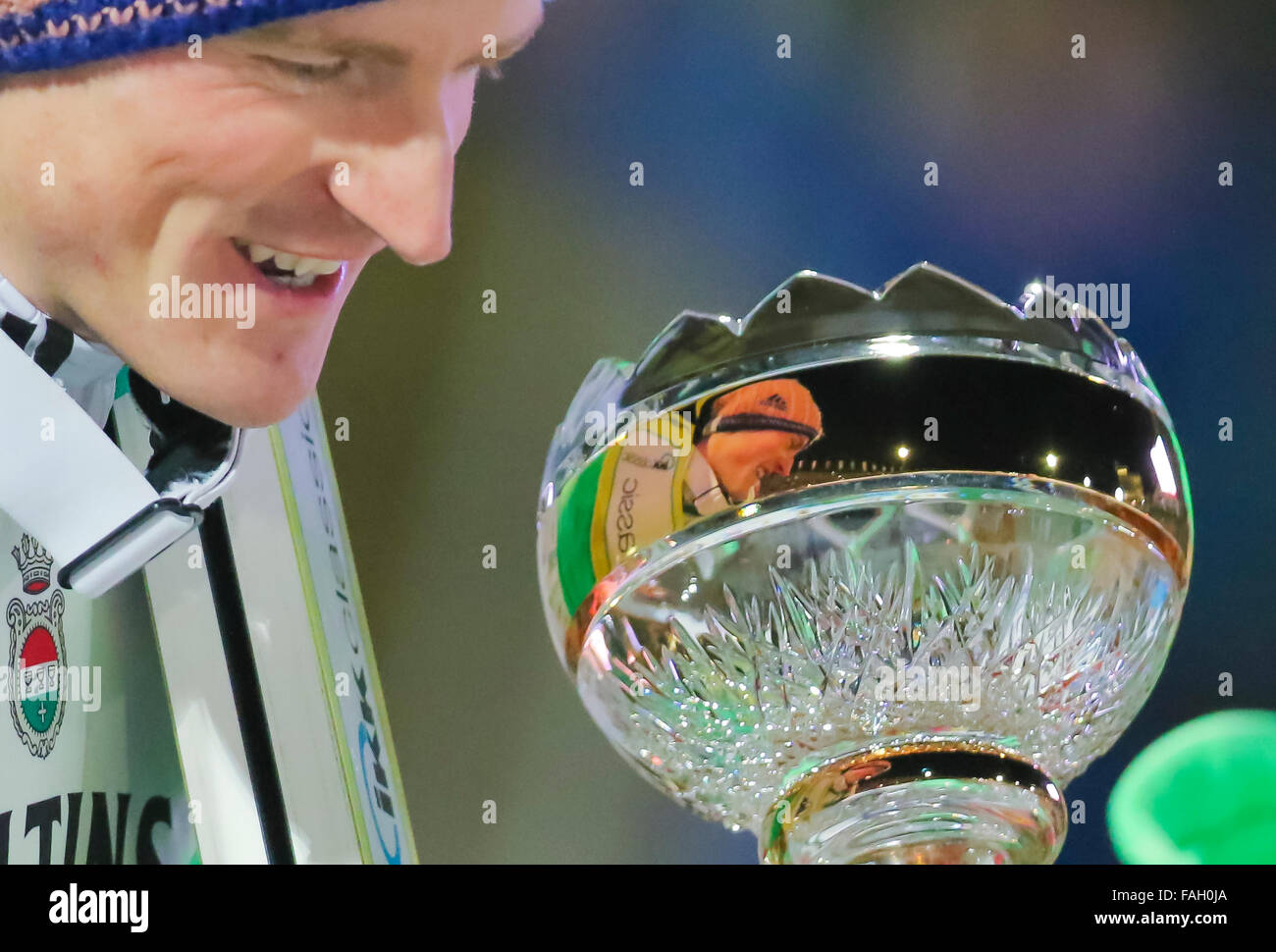Oberstdorf, Germany. 30th Dec, 2015. Severin FREUND, GER with trophy ...