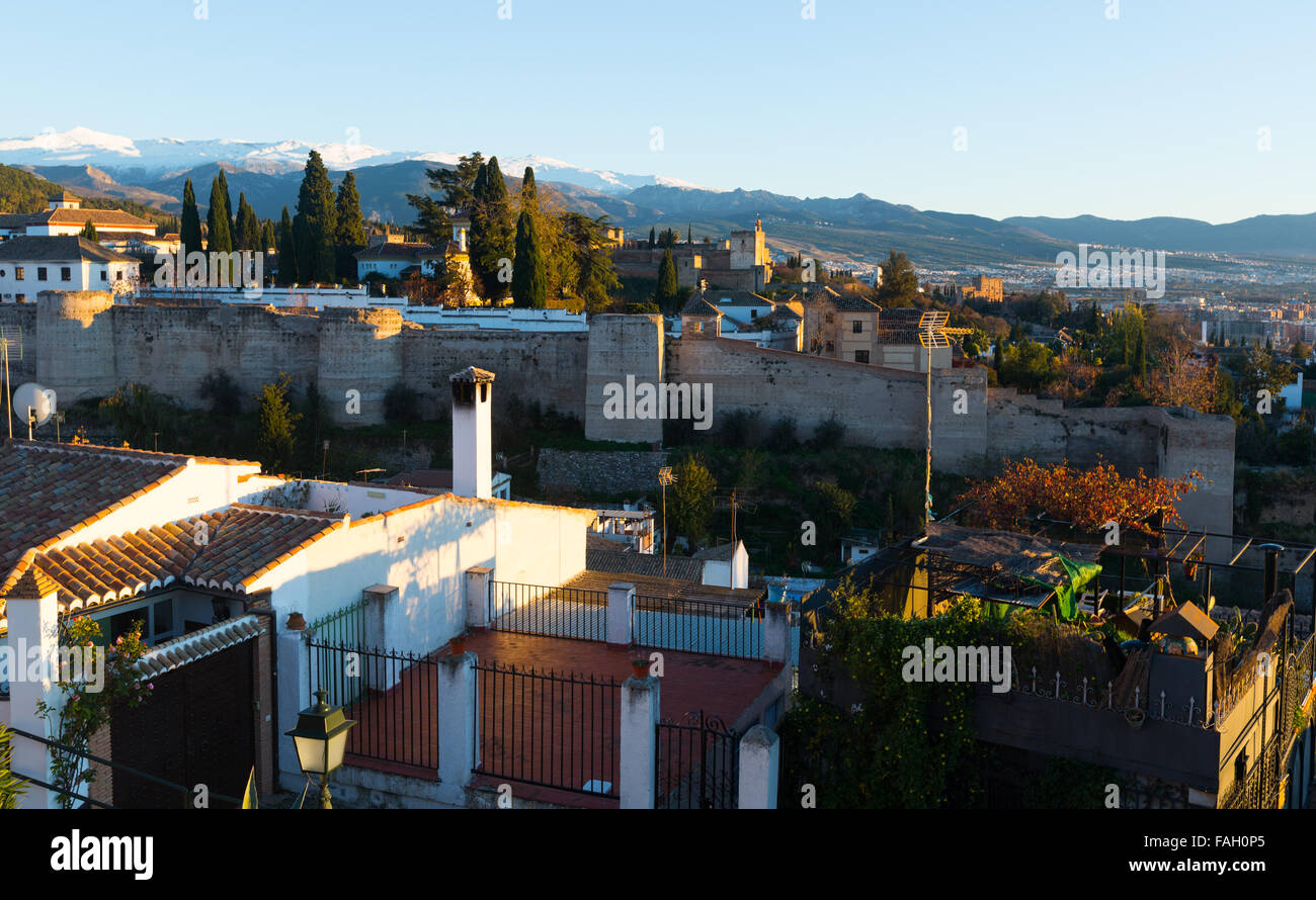 Granada castle snow background hi-res stock photography and images - Alamy