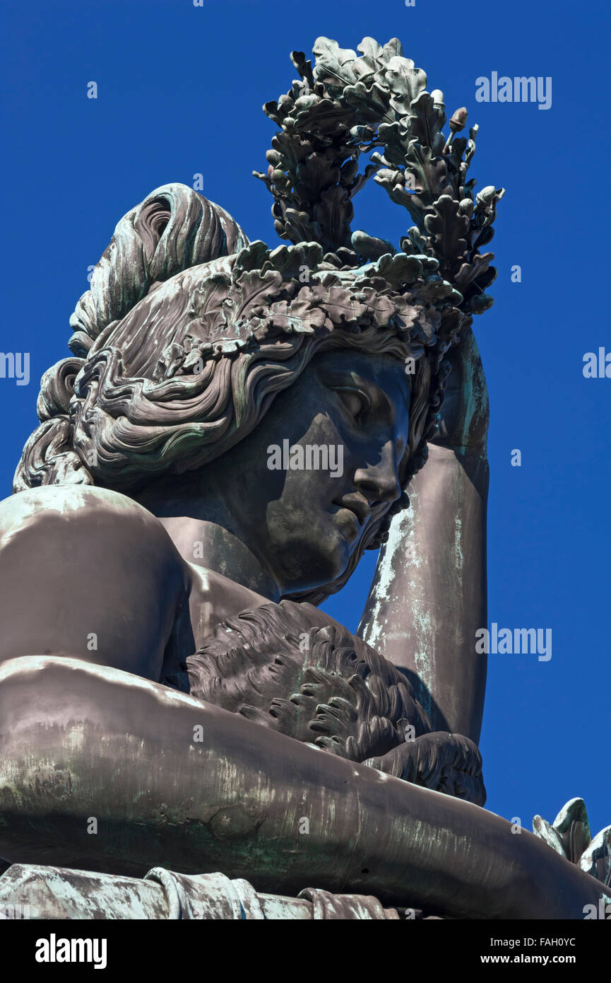 Bavaria with laurel wreath, Munich, Bavaria, Germany Stock Photo - Alamy