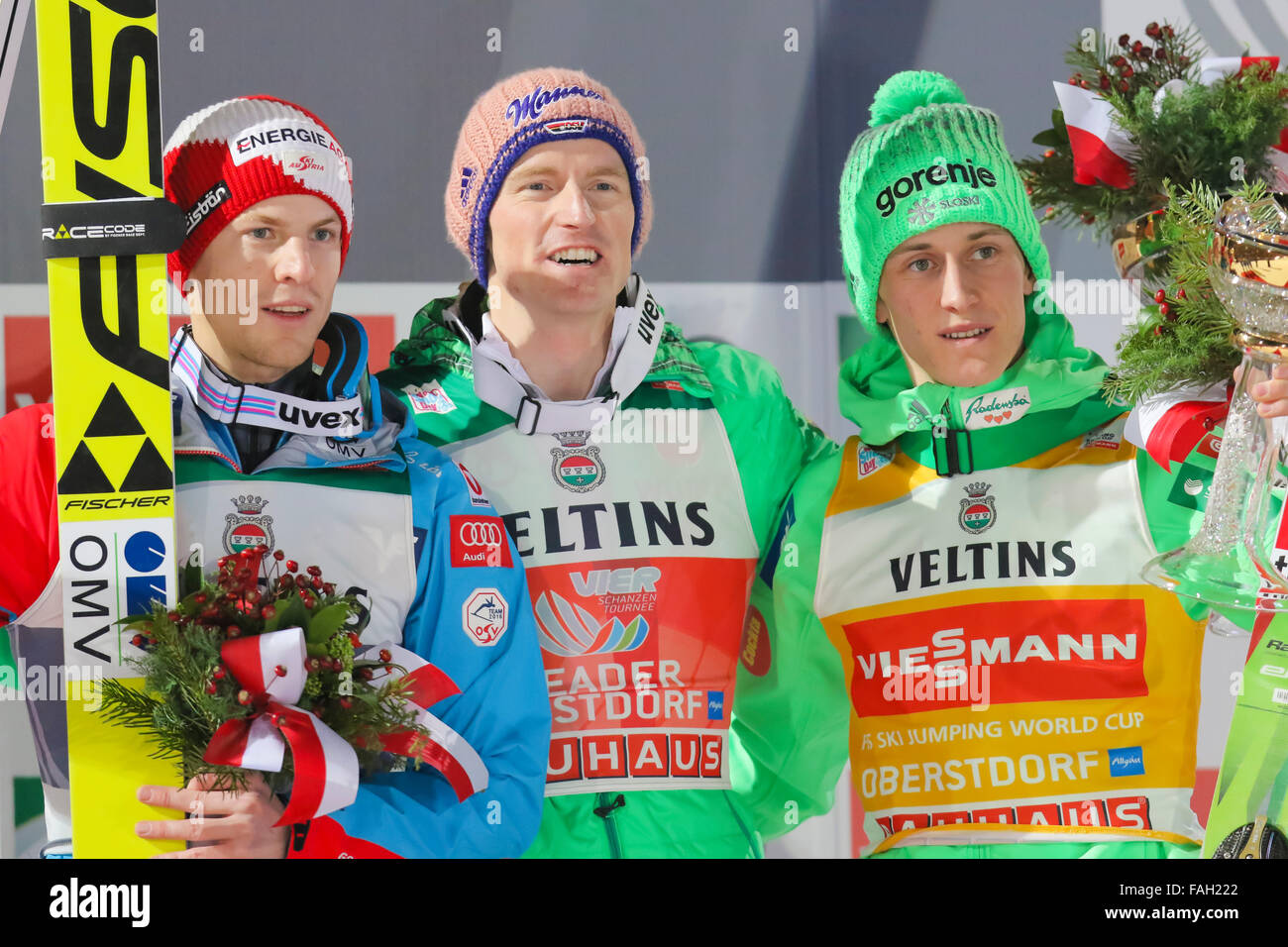 Oberstdorf, Germany. 30th Dec, 2015. Severin FREUND, GER with trophy ...